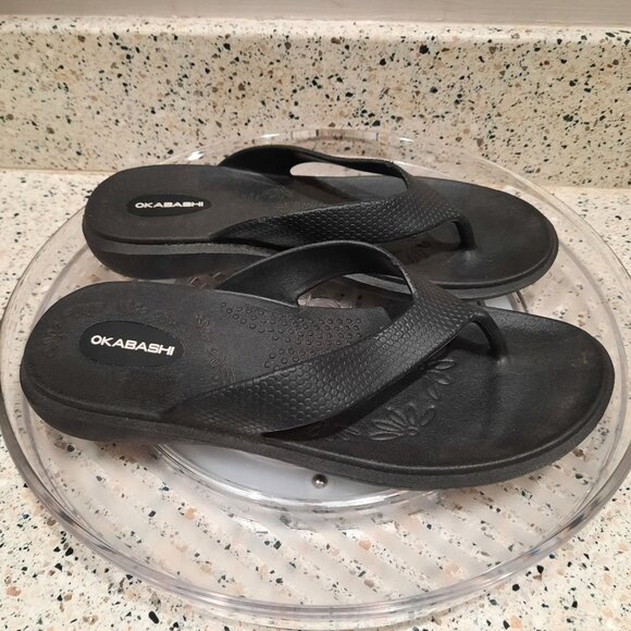 Okabashi | Shoes | Okabashi Splash Womens Wedge Flip Flops Sandals Size ...